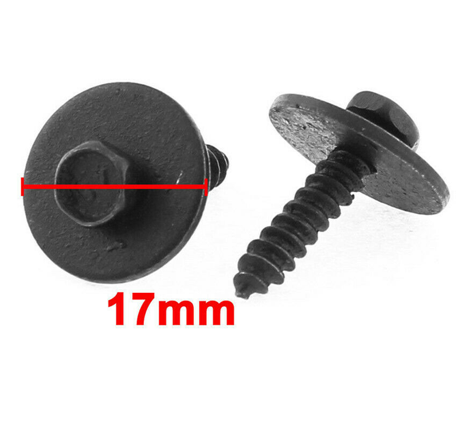 100PCS Car Body Fender Metal Screws Bumper Moulding Retainer Clips ...