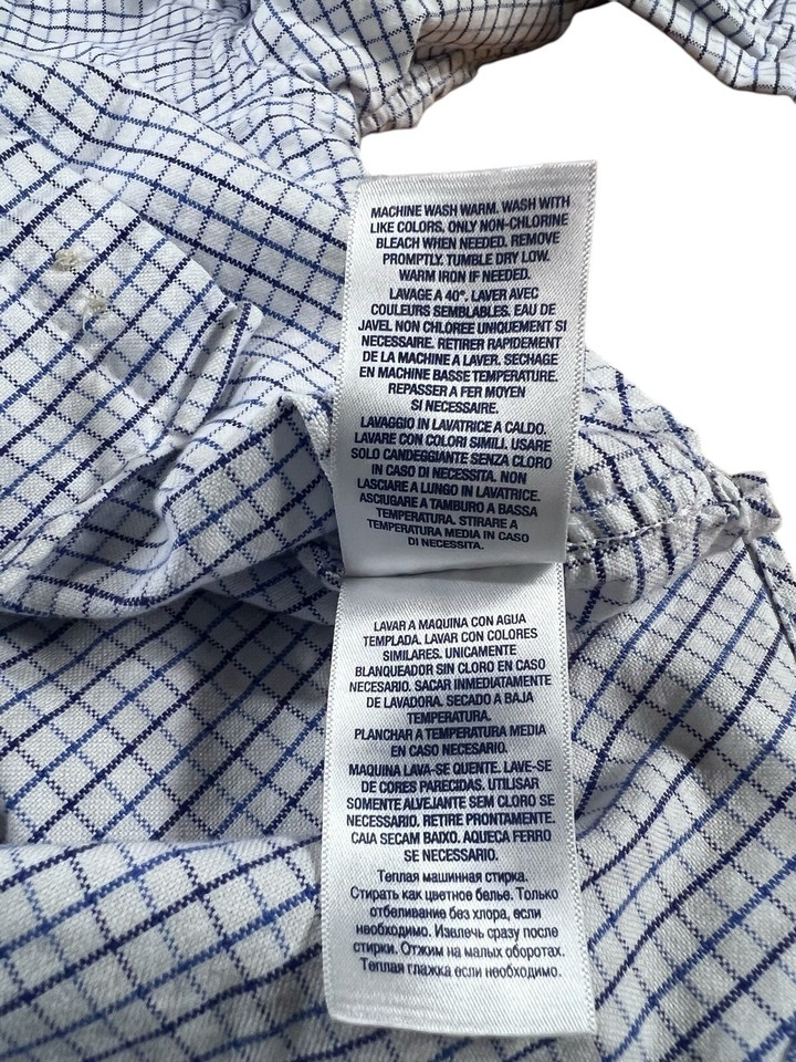 Ralph Lauren Boys Cotton Blue Check Long Sleeve Oxford Shirt 2/2T ...