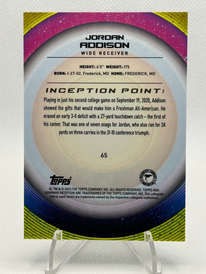 2022-23 Bowman Inception U #65 Jordan Addison (RC) | eBay