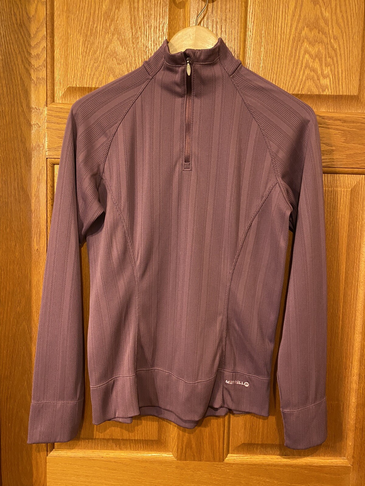 CA8 Merrell Long Sleeve Purple 1/4 Zip Opti Wick Athletic Top Womens ...