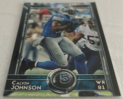 2015 Topps Football Calvin Johnson Detroit Lions Topp 60 #5 #363 | eBay