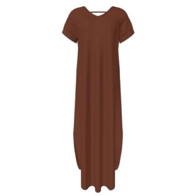 LuLaRoe Solid Brown Small Macy V Neck Maxi Dress S Wardrobe Staple NEW ...