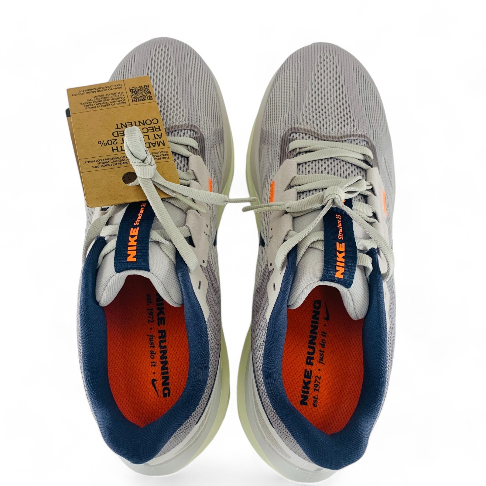 Nike Air Zoom Structure 25 Men's Running Shoes Gray Athletic Sneakers ...