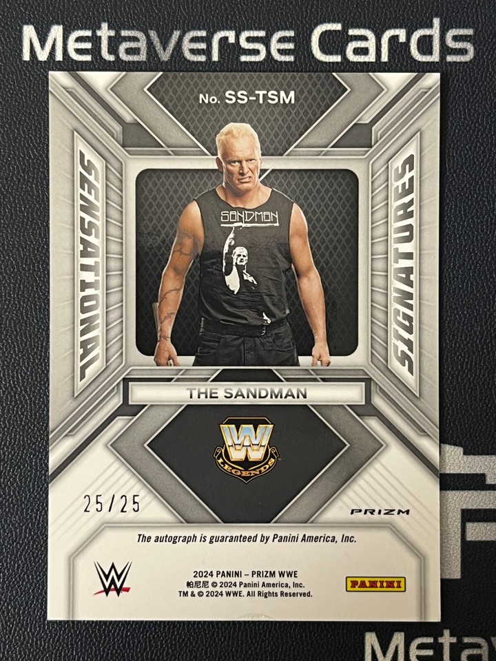 2024 Panini Prizm WWE The Sandman Sensational Signatures Auto Mojo ...