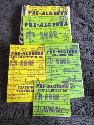 Teaching Textbooks TT Pre Algebra 1.0 CDs, Student Book, Answer Key ...