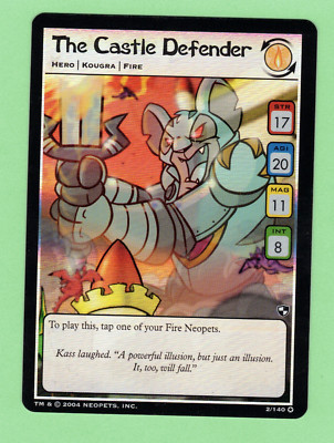NEOPETS - THE CASTLE DEFENDER *HOLO FOIL* 2004 BATTLE OF MERIDELL 2/140 ...