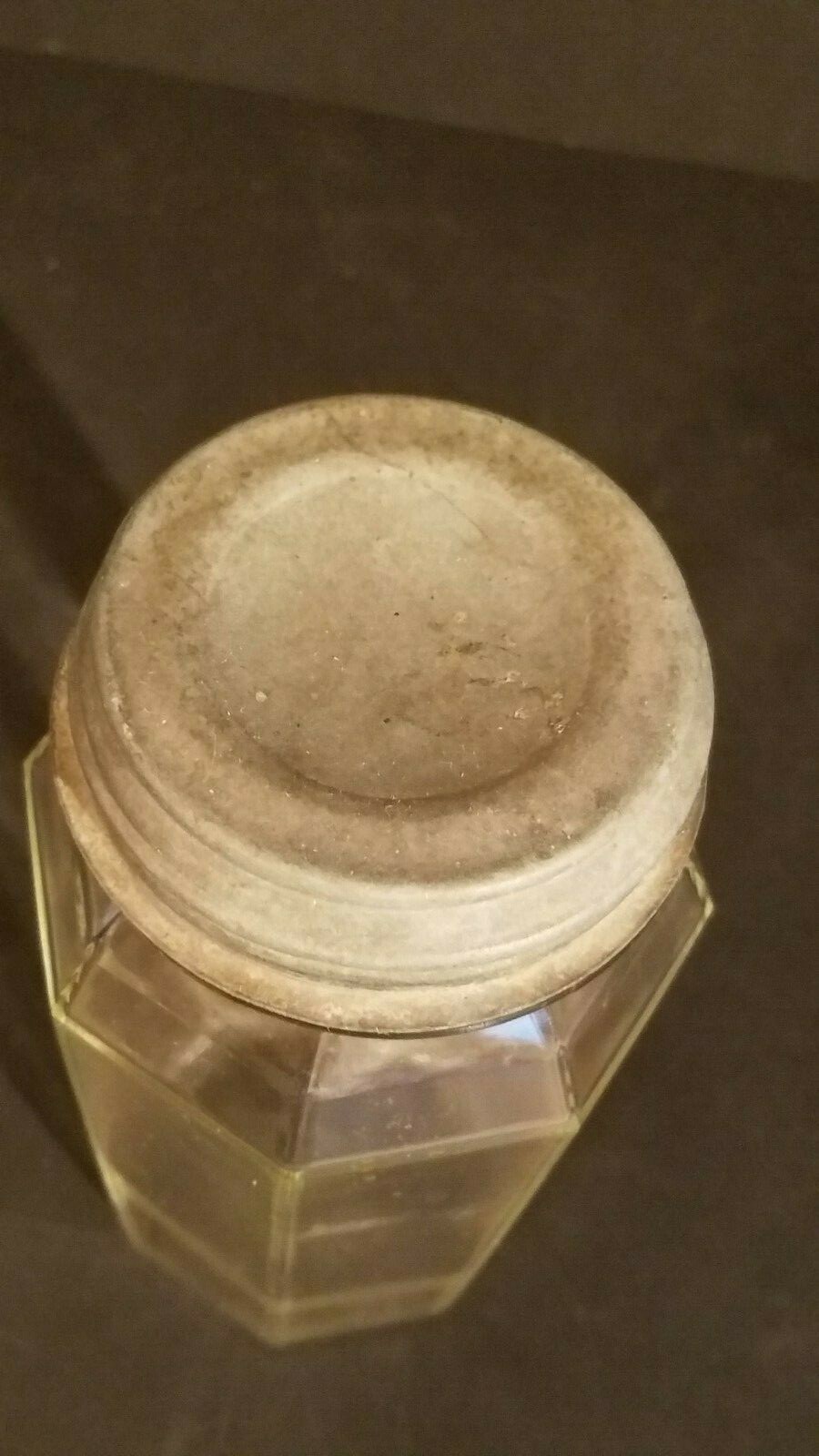 Vintage SUPER RARE Square Edge Sectional Glass Quart Jar With Zinc Lid ...