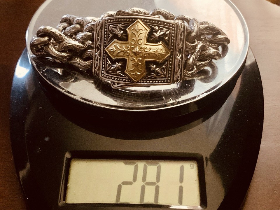 RARE Scott Kay UNKAGED 18K/Sterling Silver MASTERPIECE Gold Cross ...