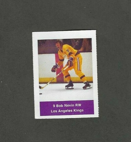 1974-75 NHL STAMP ACME LOBLAWS 9 BOB NEVIN LOS ANGELES KINGS | eBay