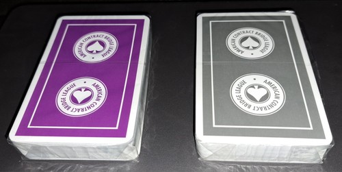 Two New Sealed Decks Of American Contract Bridge League Cards Purple ...