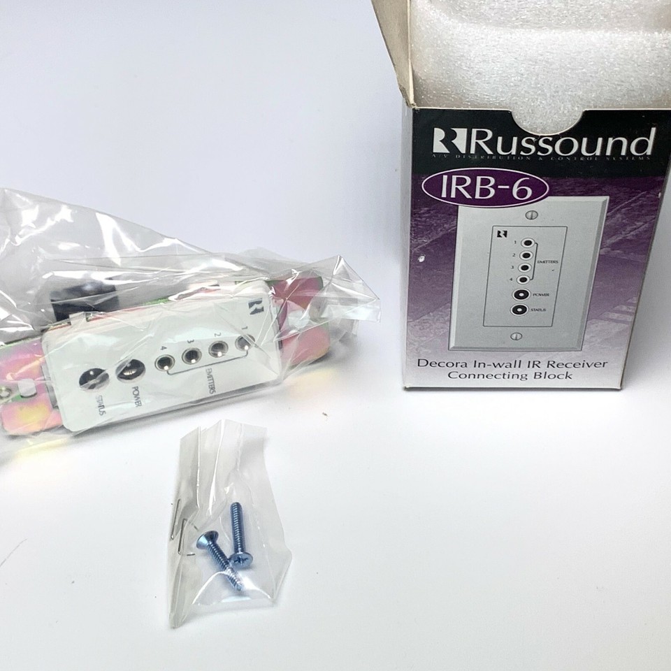Russound IRB-6 In-Wall IR Connecting Block - White - NEW 612934113338| eBay