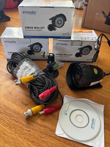 NEW Zmodo Security Camera 1/4" Color CMOS Bullet Outdoor Camera w ...