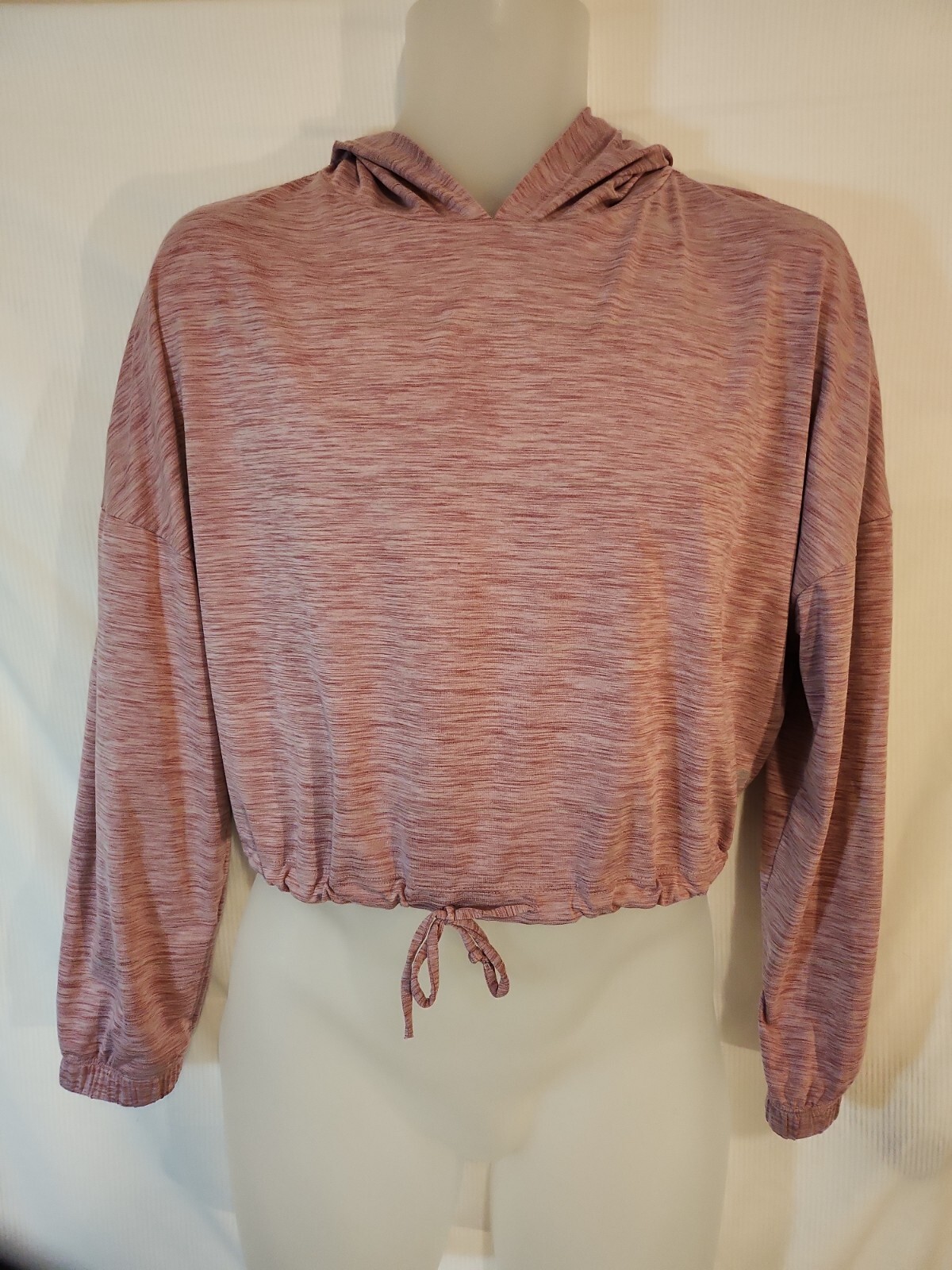 Born Primitive Womens Pink Hooded Hang Dry Cropped Athletic Shirt Size ...