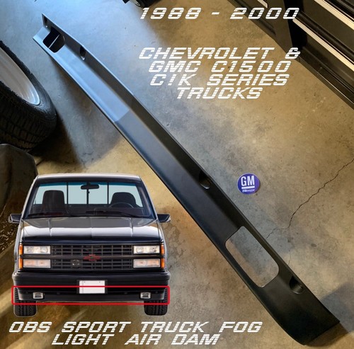 88-98 Chevy GMC CK OBS Bumper Valance Air Dam Front SPORT FOG Light ...