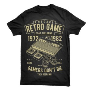 Shirt Retro T Game Arcade Gaming Mens Video Classic Vintage Sizes 80s ...