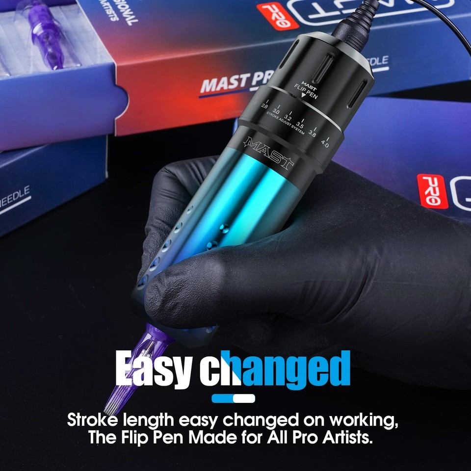 Mast Flip 2.6-4.0mm Six Stroke Rotary Tattoo Pen Machine Halo Power ...
