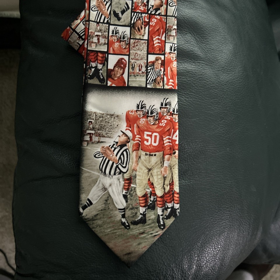 Norman Rockwell Saturday Evening Post Silk Football Necktie TIE | eBay
