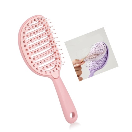 Wet And Dry Use Volumizing Hair Comb With Auto Cleaning For Gentle ...