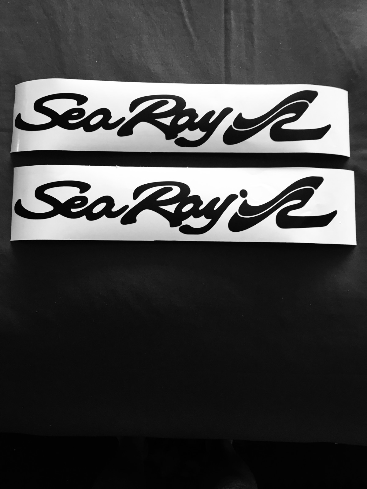 Sea Ray Decal (2pcs.) Matt Black 15.5"x2.5" | eBay