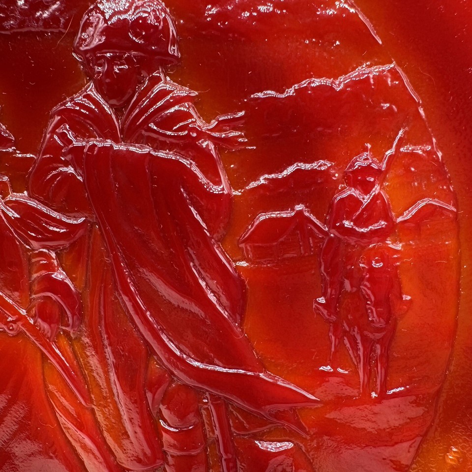 1976 Fenton Slag Glass Red Plate Washington At Valley Forge Original ...