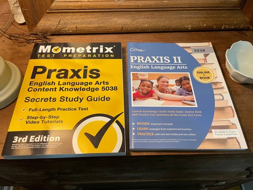 Lot of 2 Praxis English Language Arts Content Knowledge 5038 Mometrix ...