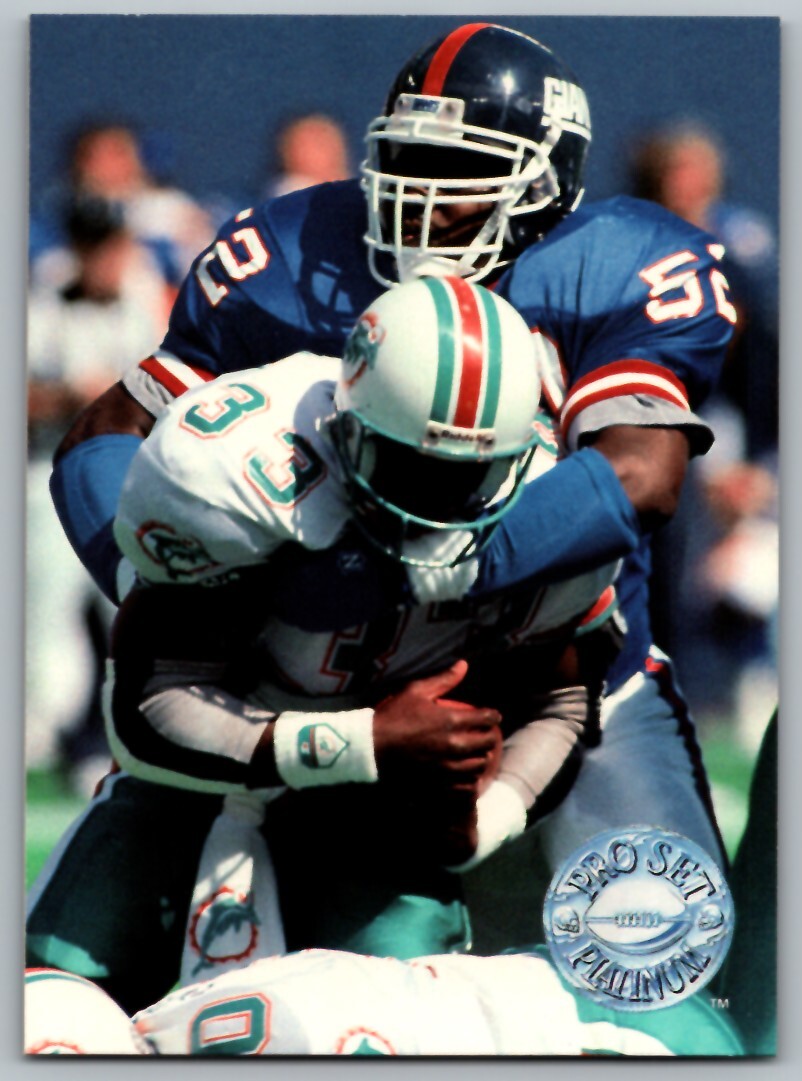 1991 PRO SET PLATINUM PEPPER JOHNSON NEW YORK GIANTS #82 | eBay