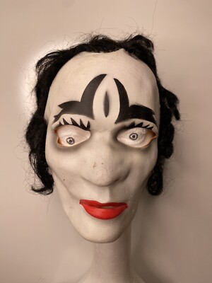 Vintage Cesar 1980’s Halloween Mask Creepy Clown Mime | eBay