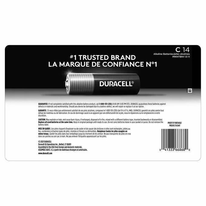 Duracell Coppertop C14 Batteries 14 Singles Count Expire 2027 New | eBay