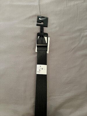 Nike Furn Leather Men's Black Reversible Belt Black/Black Pattern Size ...