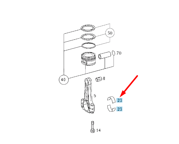 MERCEDES-BENZ SLK R171 Pleuellagerschale A2710380110 NEU ORIGINAL | eBay