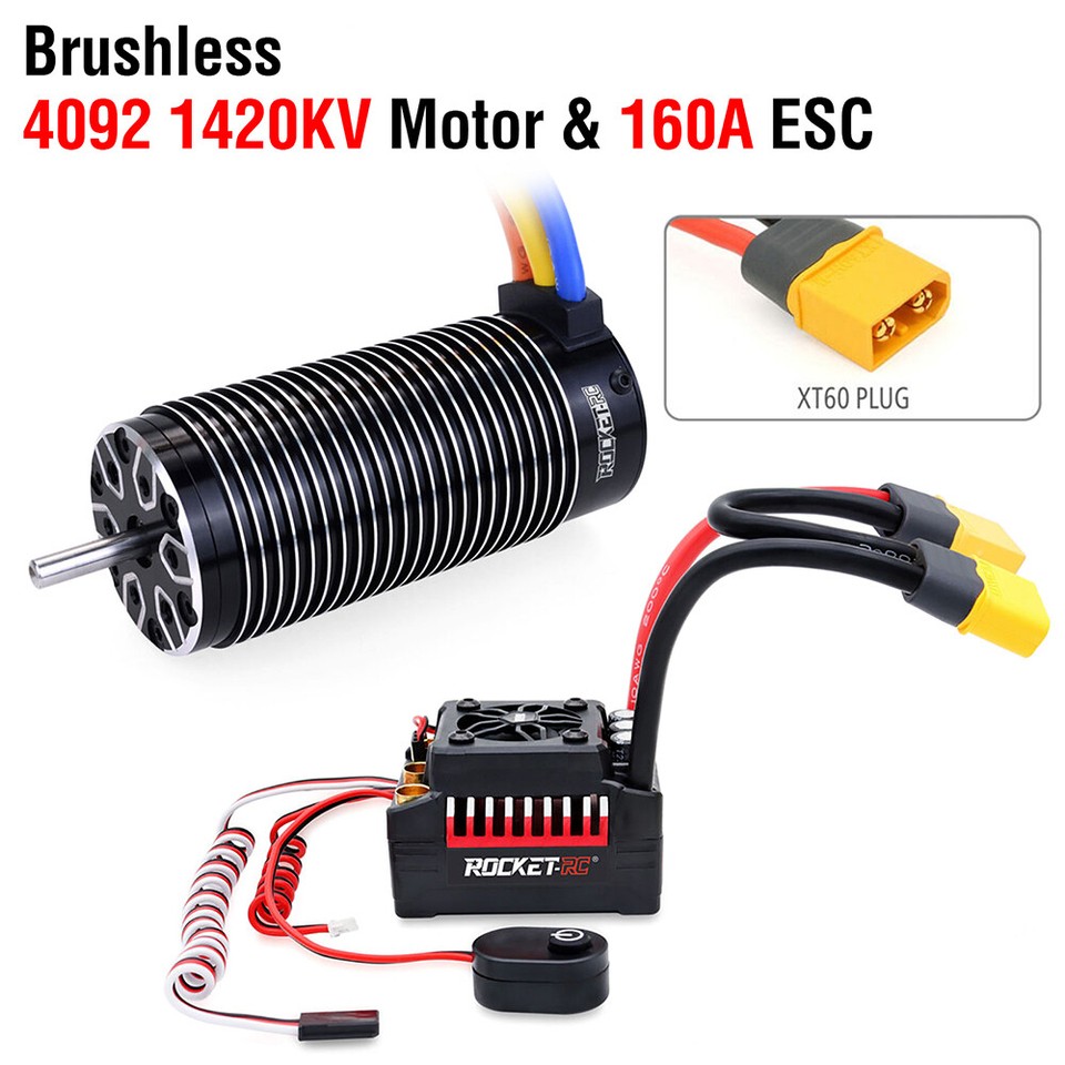 Rocket 4092 4082 4068 Brushless Motor 130A 160A ESC Combo for 1/8 RC ...