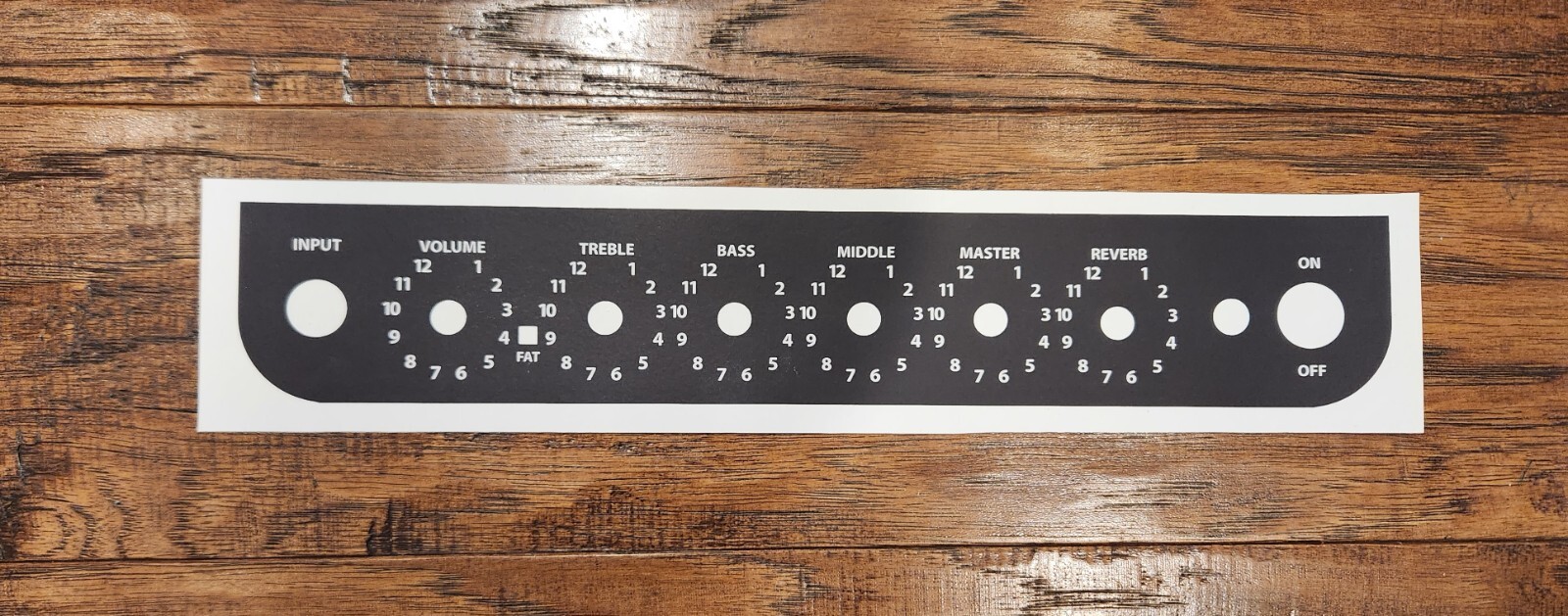 FENDER BLUES JR VINYL CONTROL PANEL OVERLAY FRONT FACING | eBay
