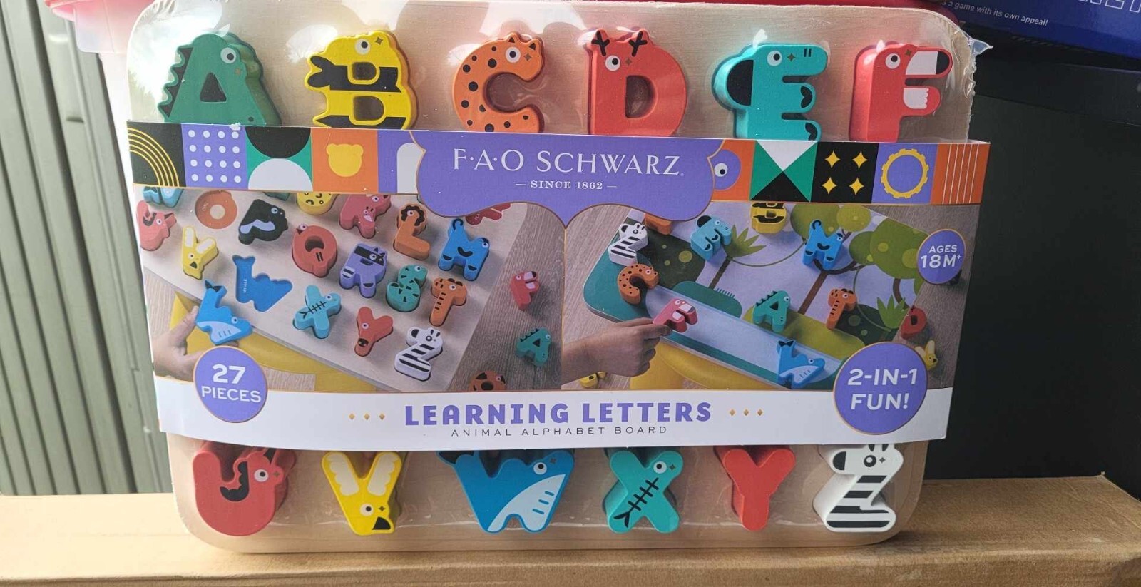 FAO Schwarz Learning Letters Animal Alphabet Board 27pc With Box for ...