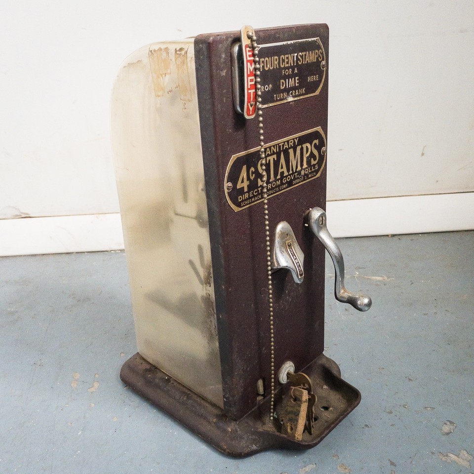 Vintage Schermack 4-cent stamp vending machine key RARE | eBay