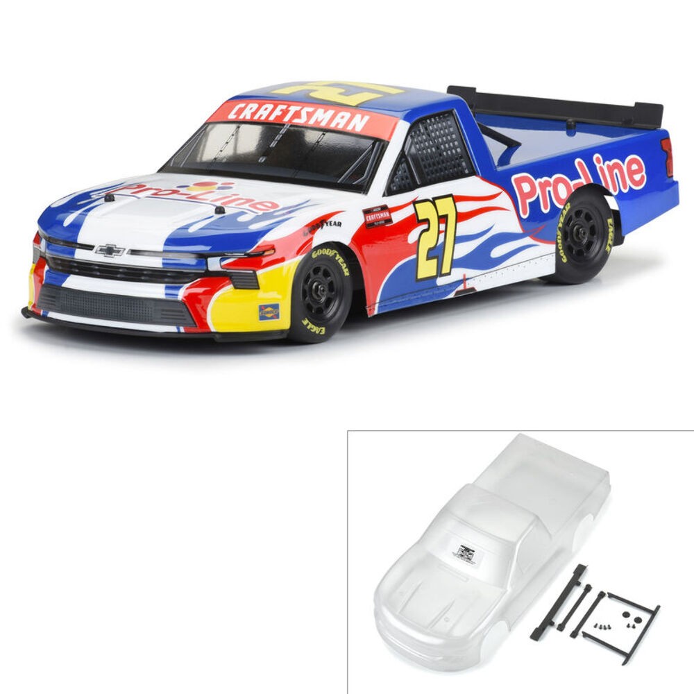 Pro-Line Racing Chevrolet Silverado Truck Series Clear Body Losi NASCAR ...