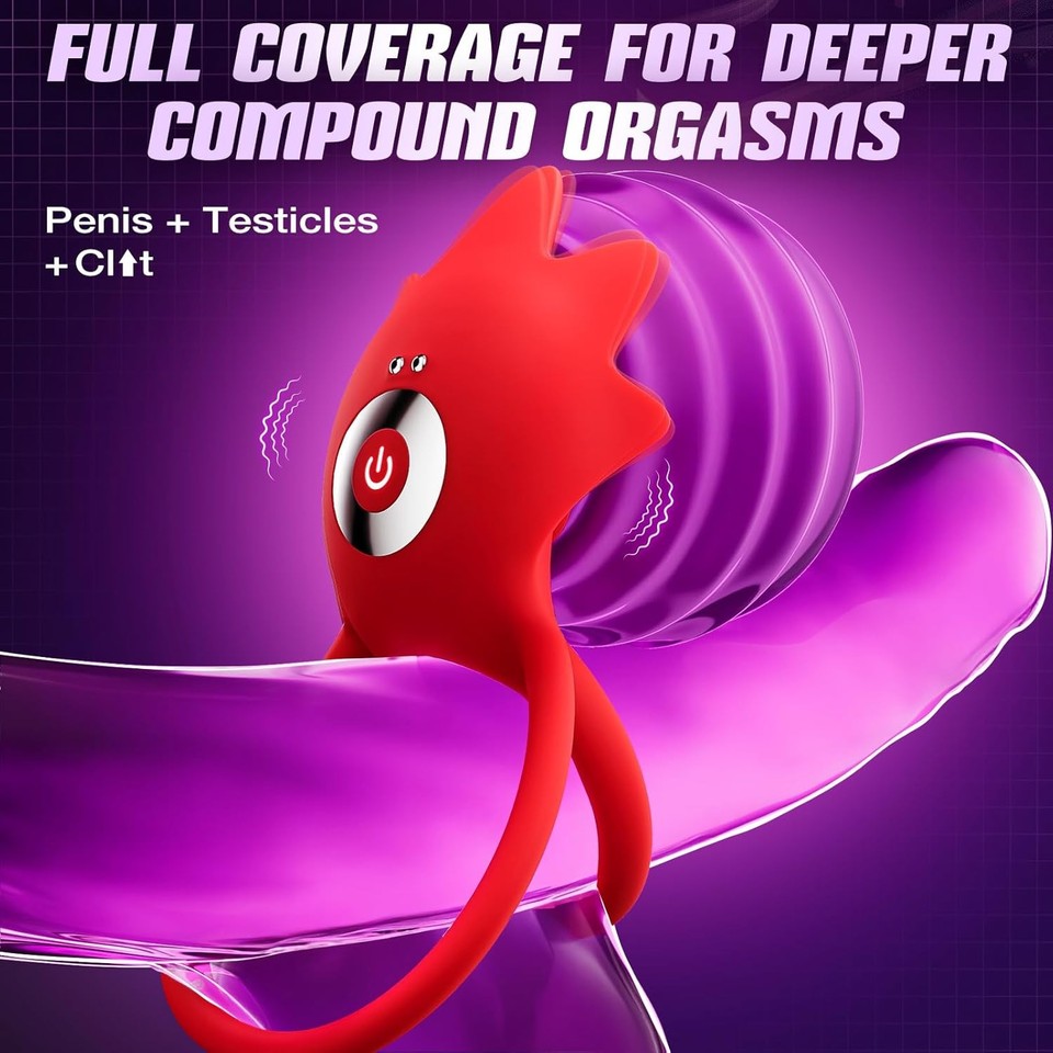 Vibrating Cock Ring Sex Toys - Sobtik AI Lover Rose Toy Penis Ring ...