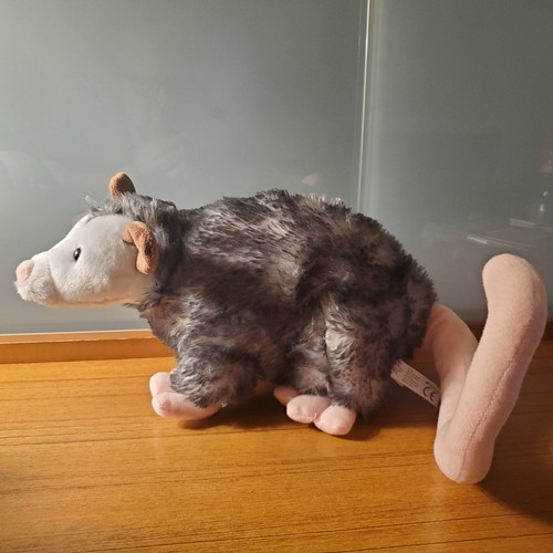 The Petting Zoo Plush 12" Opossum 'Possum Gray White Mottled Pink Tail ...