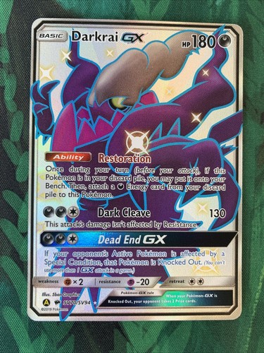 Darkrai GX SV70/SV94 Shiny Holo Full Art Pokemon Card Hidden Fates SV70 ...