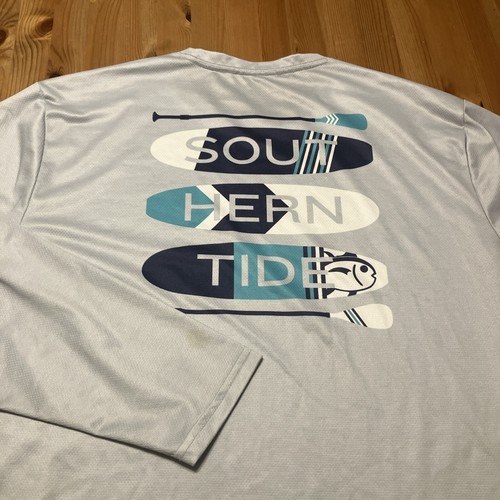 Southern Tide Graphic T-Shirt Mens XL Long Sleeve Fishing Gray ...