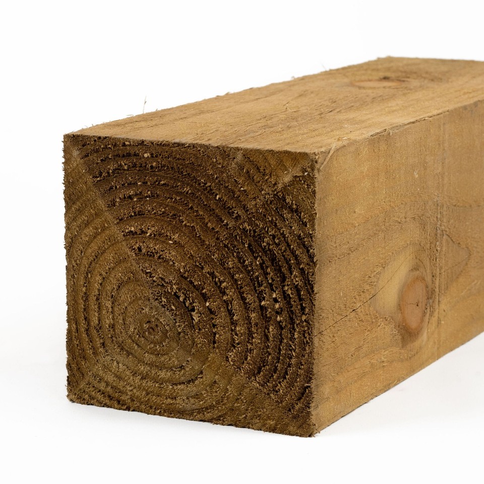 Wooden Fence Posts Treated Softwood Spruce Timber Board Wood Fencing ...