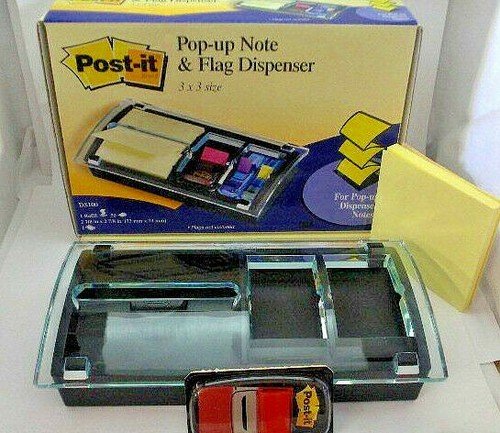 Post-It Pop-up Note & Flag Dispenser 3 x 3, One Refill Included, DS100 ...