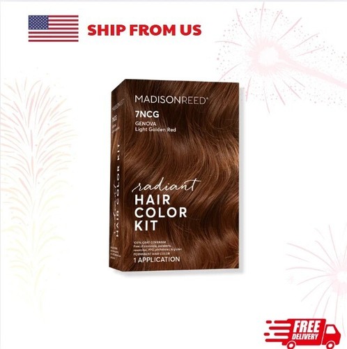 Madison Reed Radiant Hair Color Kit 7NCG Genova Red Permanent Hair Dye ...