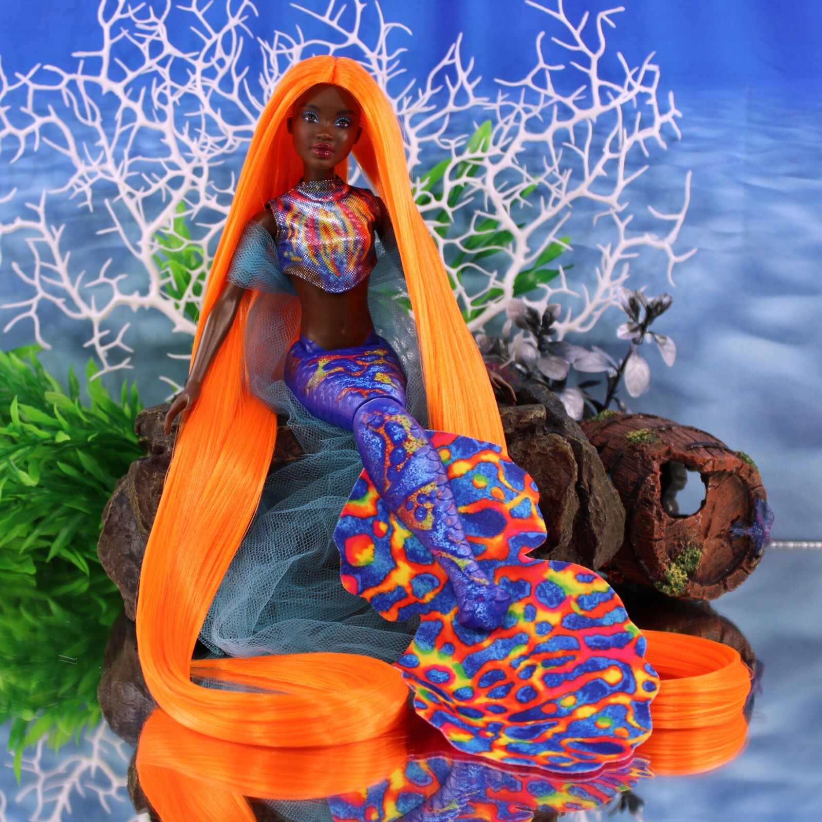 OOAK Custom Hybrid Extra Long 19" Reroot Barbie Elle Sig. Looks/Tamika ...