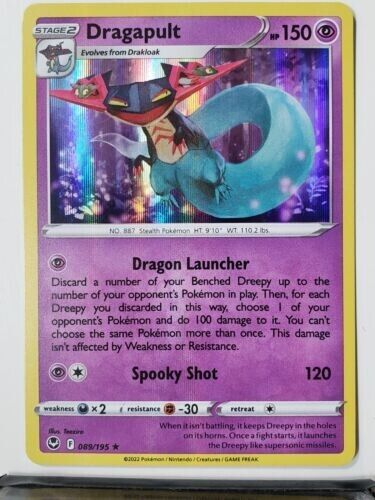 Dragapult Holo Rare Pokemon TCG Card 089/195 | eBay