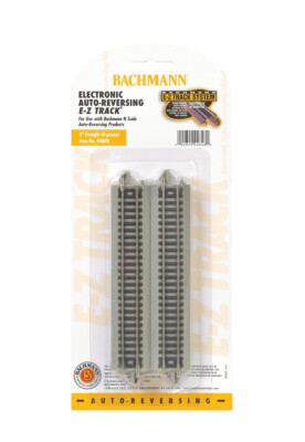 NEW Bachmann EZ-Track Nickel Silver Auto-Reversing 5" Straight Track (6 ...