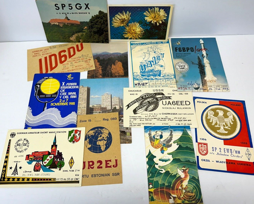 Lot 200 VTG Ham Radio CB CALL CARDS PC QSL Countries World Wide ...