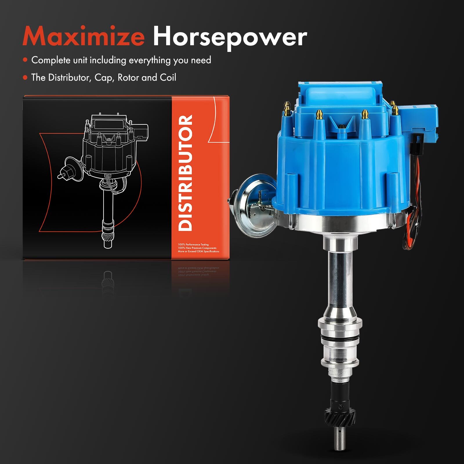 Ignition Distributor with Cap & Rotor for Ford Windsor 221 260 289 302 ...