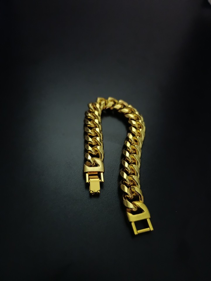 Bracciale Catena Cubana 12MM 20cm Di Lunghezza | eBay