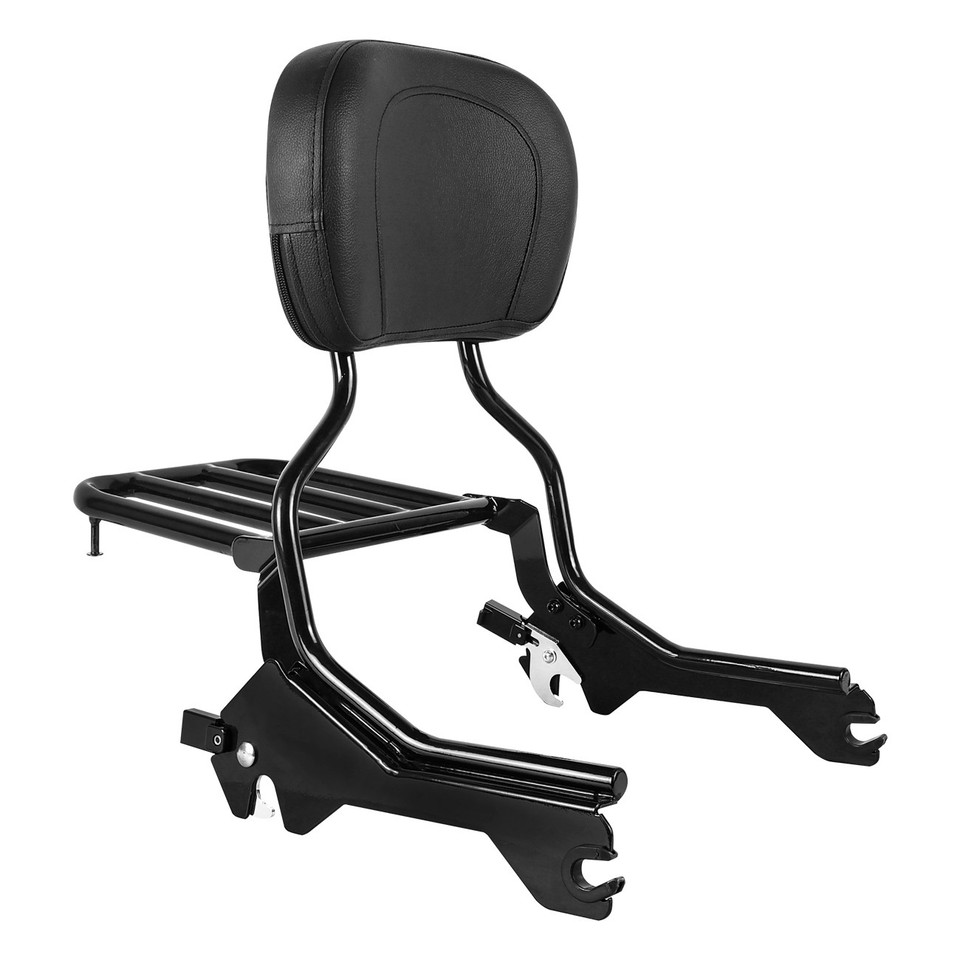 Rear Sissy Bar Backrest Luggage Rack for Harley Softail Fat Boy ...