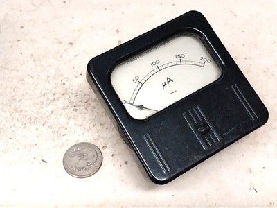 Nice Tested 200 uA microAmp DC Current Meter / Old Vintage Ham Radio ...